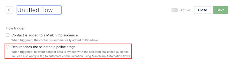Pipedrive integration: Mailchimp sync - Knowledge Base | Pipedrive
